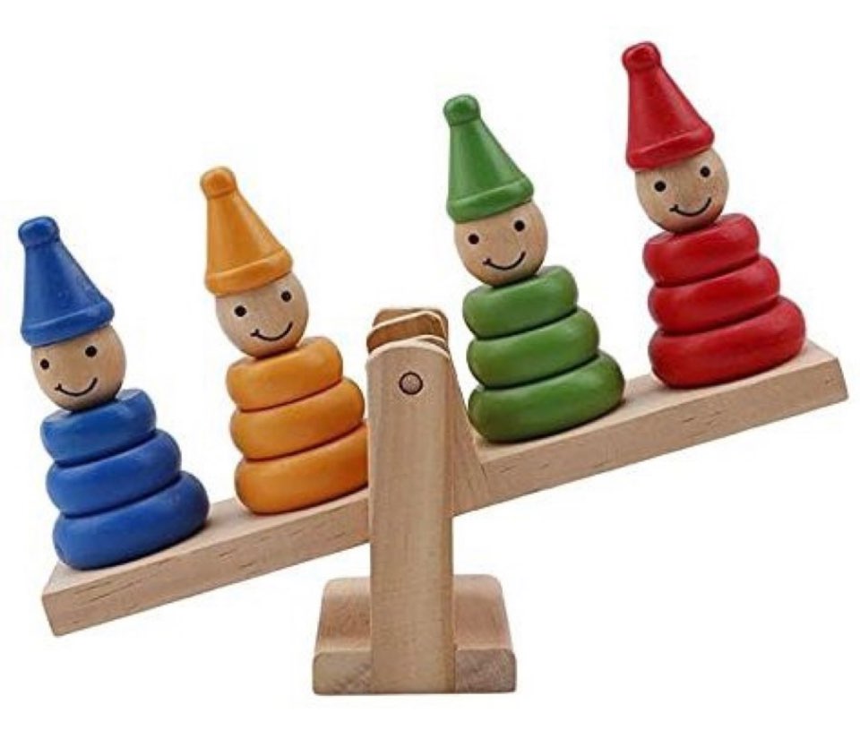 Wooden Clown Balance game | stacking blocks | ToyArtsy