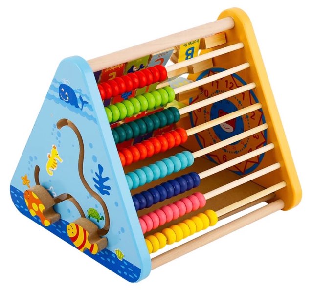 Wooden Five Side Learning Activity center, Preschool toys, Educational ...