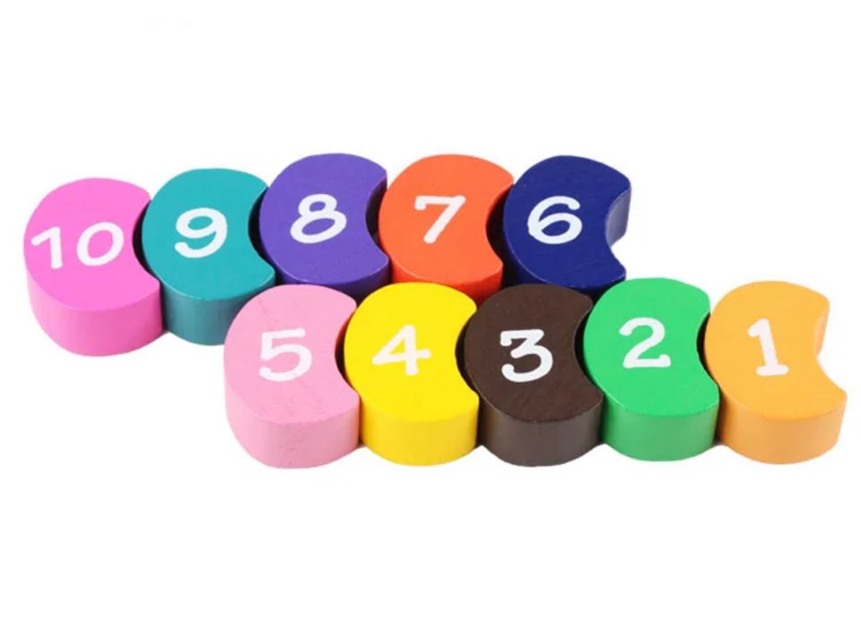 Wooden Number beads lacing toy | preschool activity Puzzle for kids