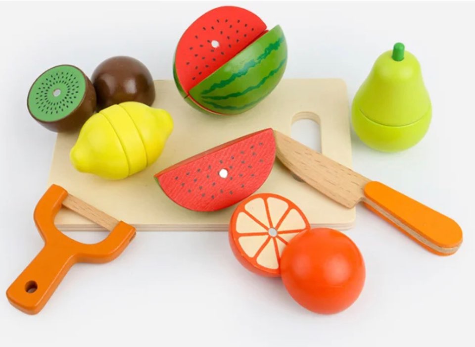 Premium Vegetables & Fruits Kitchen Basket: Imaginative Play Set ...
