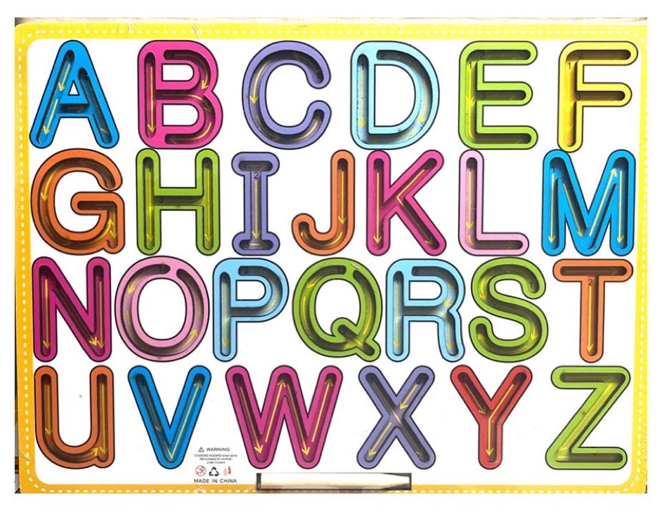 Wooden Capital alphabets, writing board, handwriting practice board ...