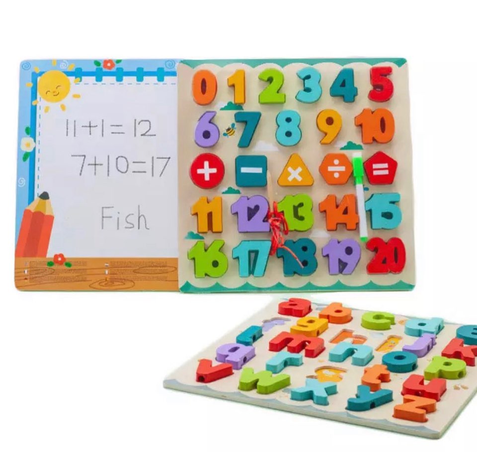 Wooden Multipurpose 3D Boards | Educational Letters and Puzzles