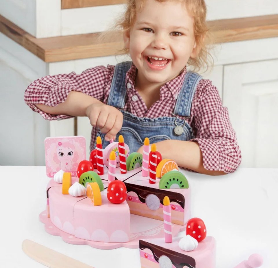 Interactive Fruit Birthday Cake Toy for Pretend Play Fun | Educational ...