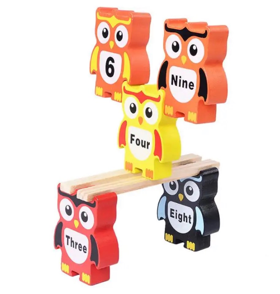 Wooden Owl Balancing Stacking game | kids activity toy - ToyArtsy