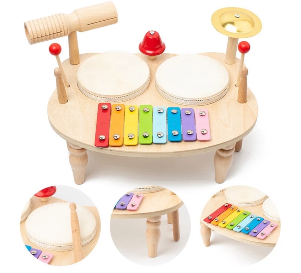 Wooden All-in-One Musical Playset – Best Baby Musical Toys for Toddlers ...