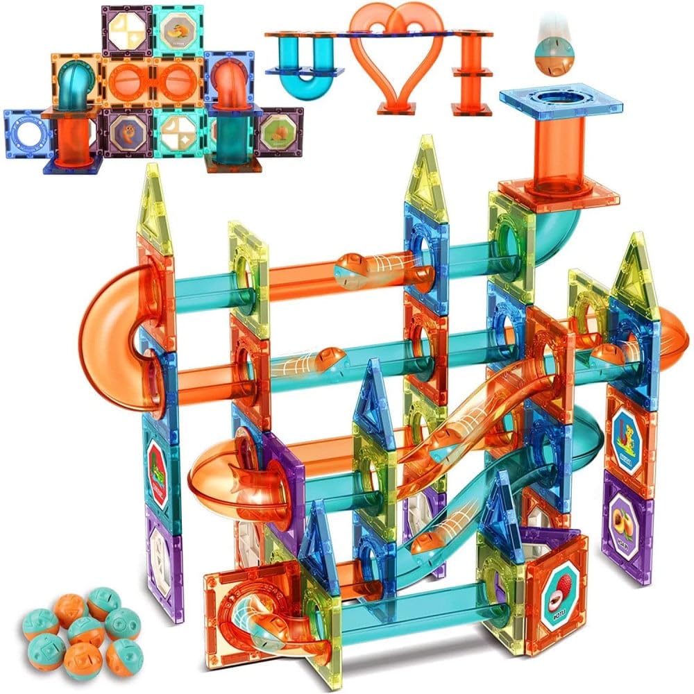 TOYARTSY Light Magnetic Blocks STEM Toy with Diamond Surface and Natural Colours 110 PCs
