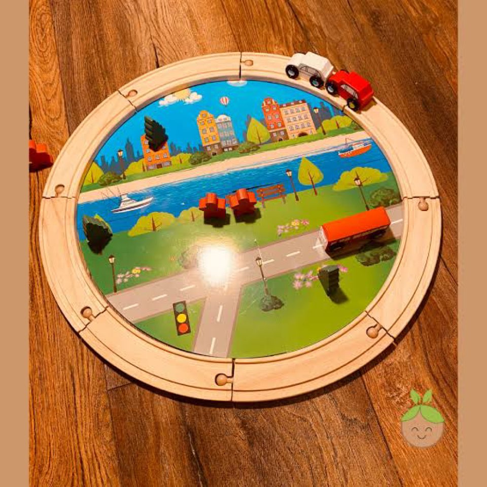 Wooden Circular orbit playset | Montessori toys for kids - ToyArtsy