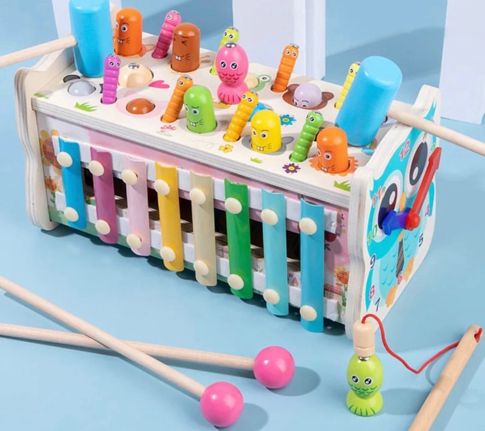 All-in-One Hammer Pounding Bench Toy - 7-in-1 Kids Activity Playset for ...