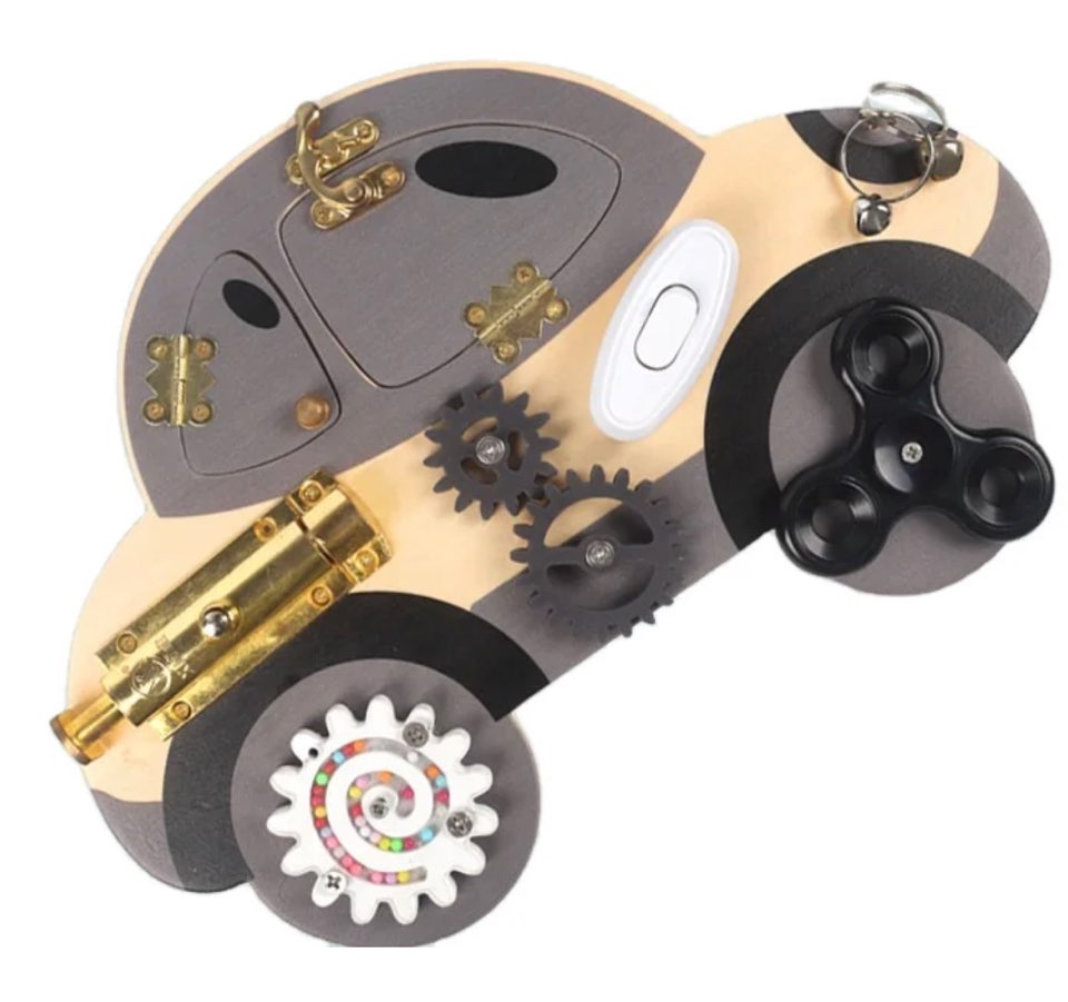 Wooden Car busy board | early education for kids developmental toys