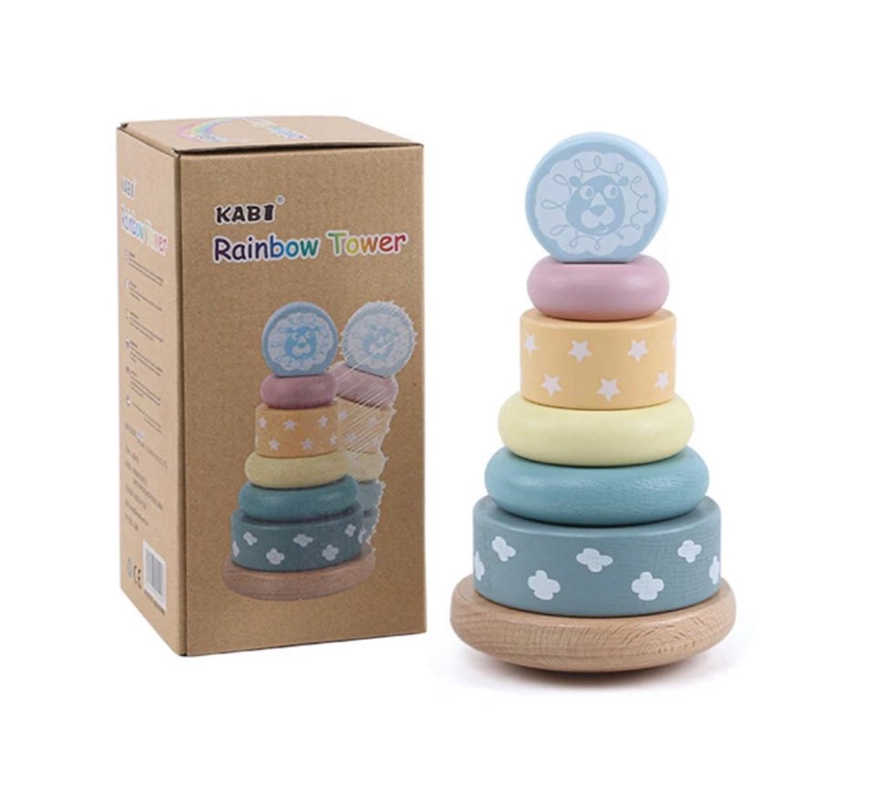 Wooden Montessori Stacking toy, Balancing toy, Roly Poly toy, Baby toys ...