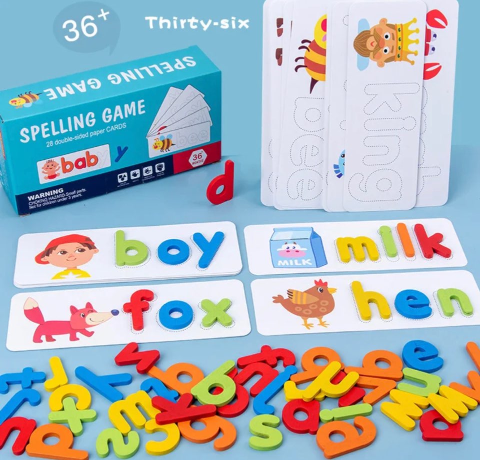 Wooden Spelling game | Learning words and Vocabulary kids - ToyArtsy