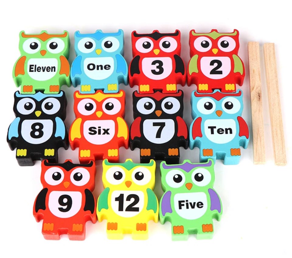 Wooden Owl Balancing Stacking game | kids activity toy - ToyArtsy