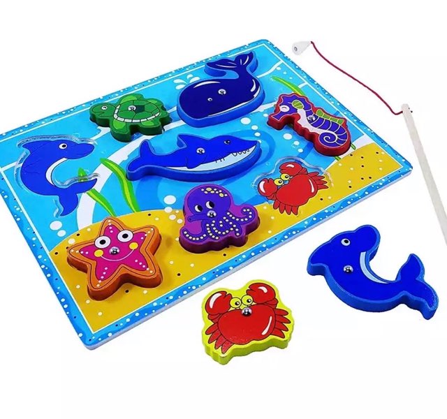 Wooden 3D Fishing Board | Sea Animal Puzzles for Kids - ToyArtsy