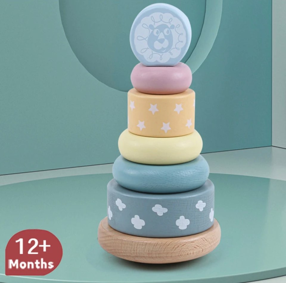 Wooden Montessori Stacking toy, Balancing toy, Roly Poly toy, Baby toys ...